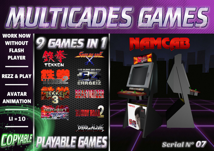Second Life Marketplace - [07] = NamCab = Multicades Games